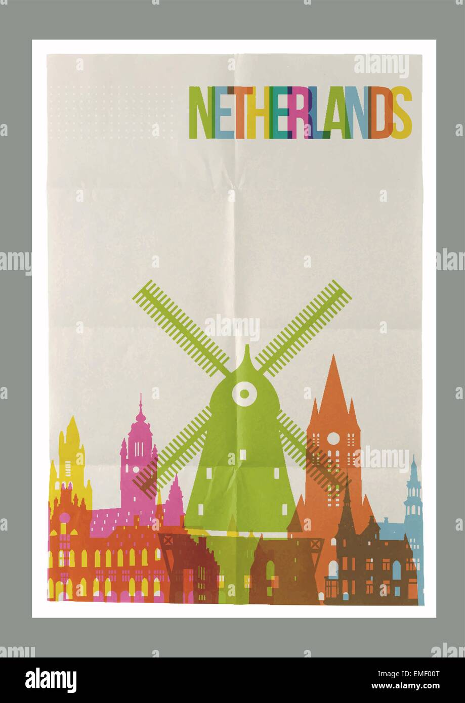 Netherlands travel poster Stock Vector Images - Alamy