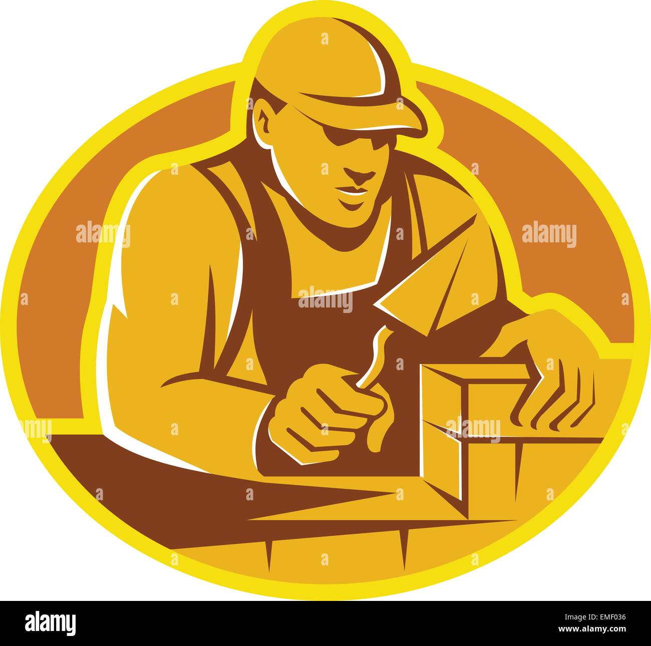 mason brick layer construction worker Stock Vector Image & Art - Alamy
