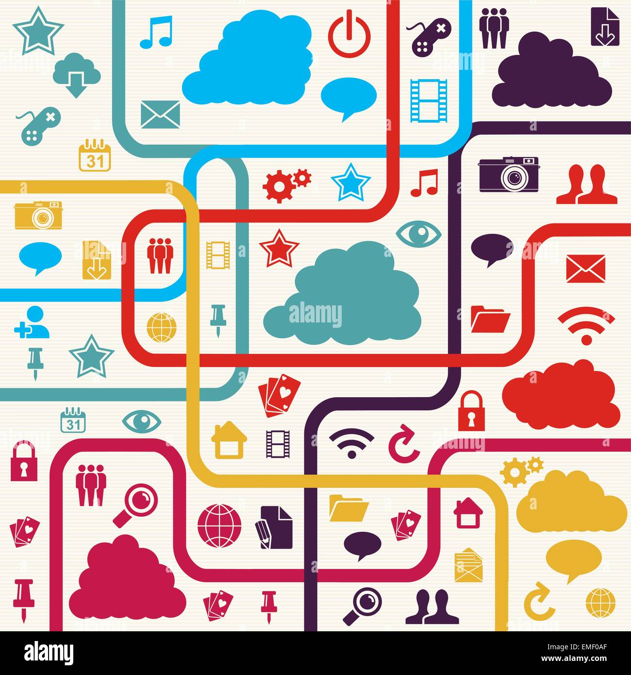 Colorful background communication strategy Stock Vector Images - Alamy