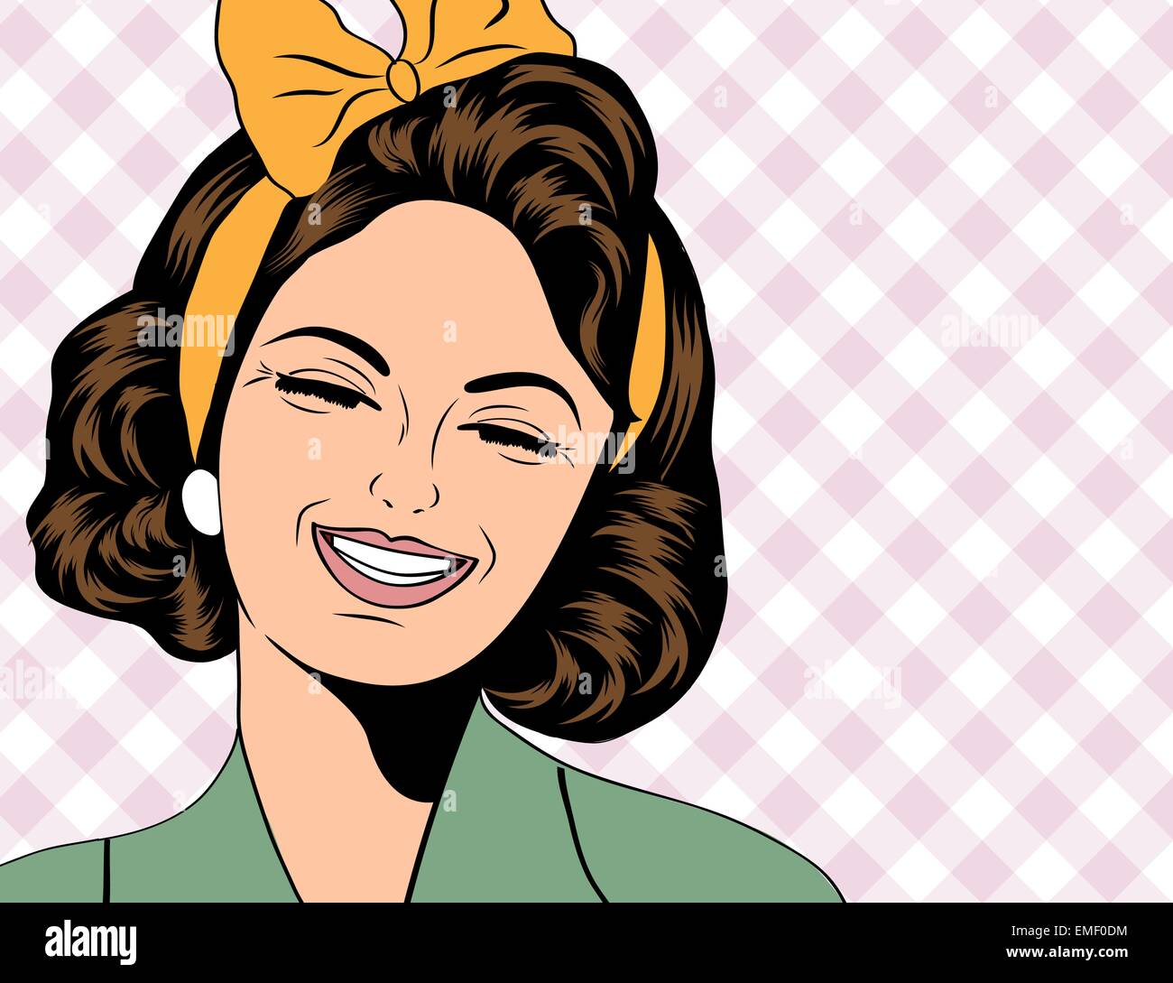 Laughing woman fun Stock Vector Images - Alamy