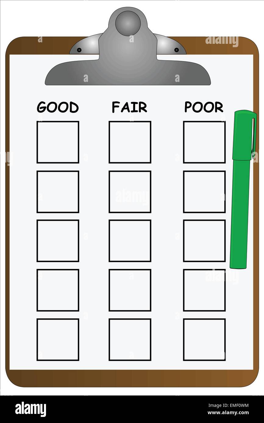 Blank checklist on clipboard Stock Vector Images - Alamy