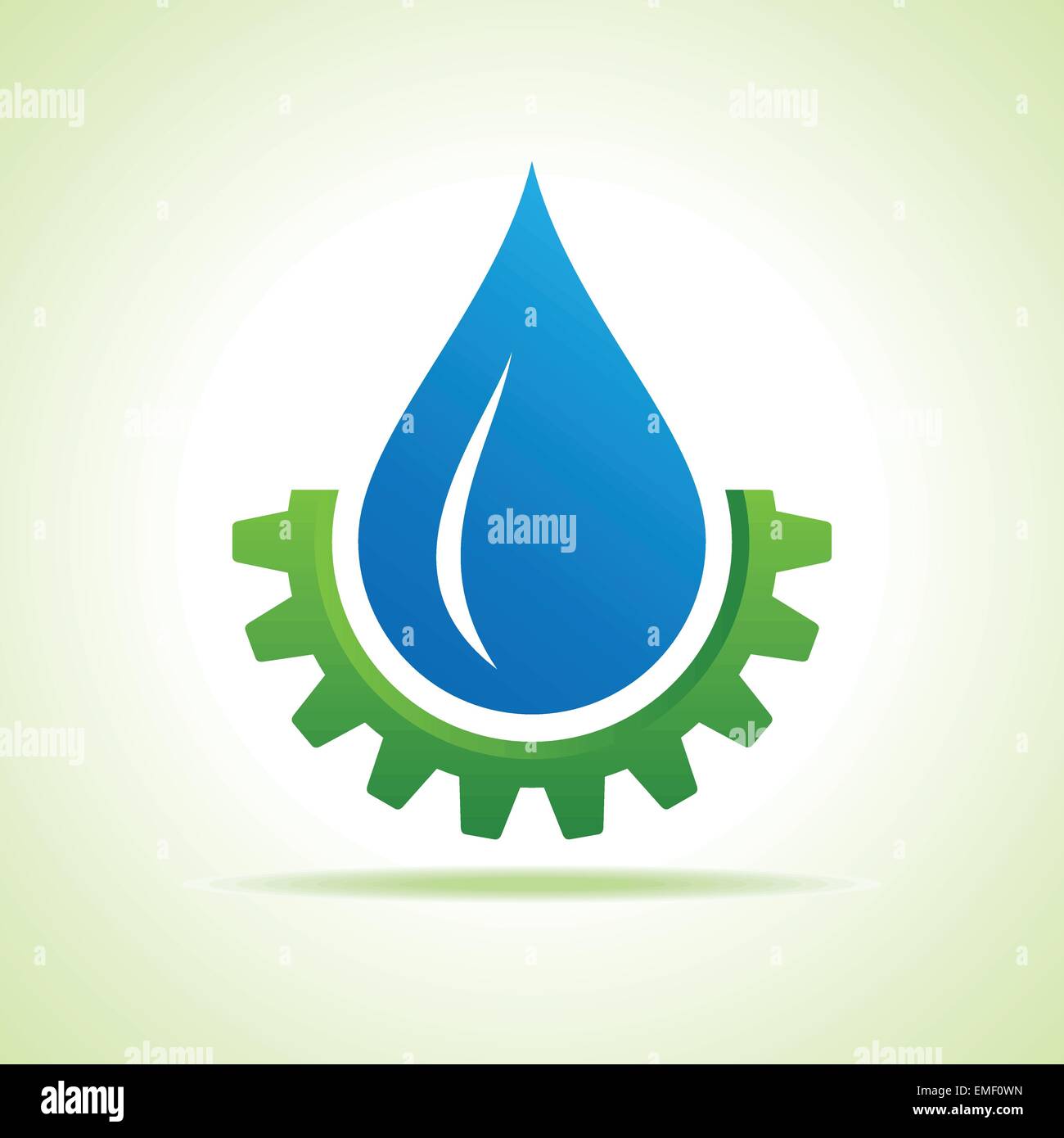 Oil industry drop symbol with gear symbol stock vector Stock Vector ...