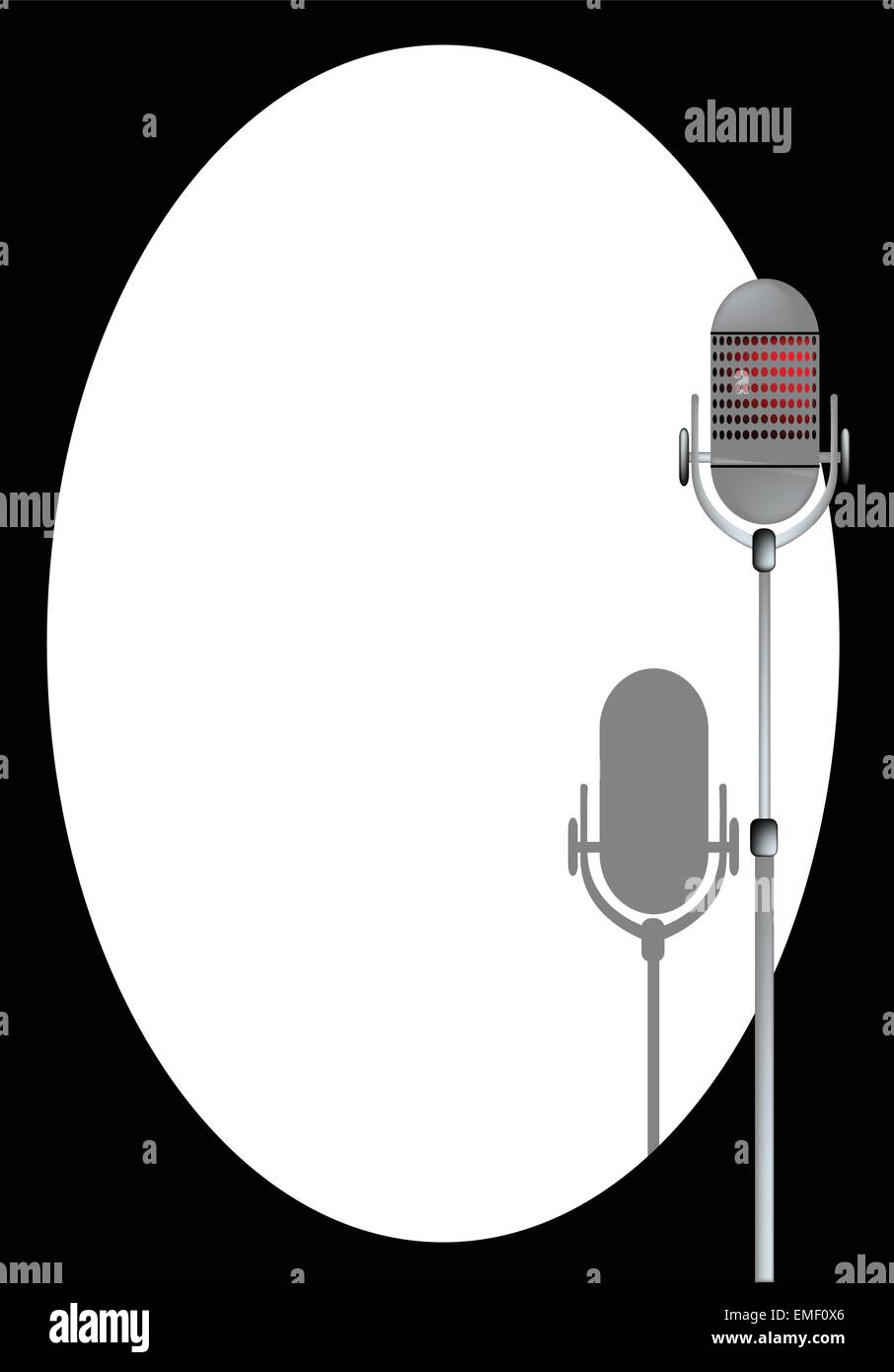 Night club spotlight microphone Stock Vector Images - Alamy