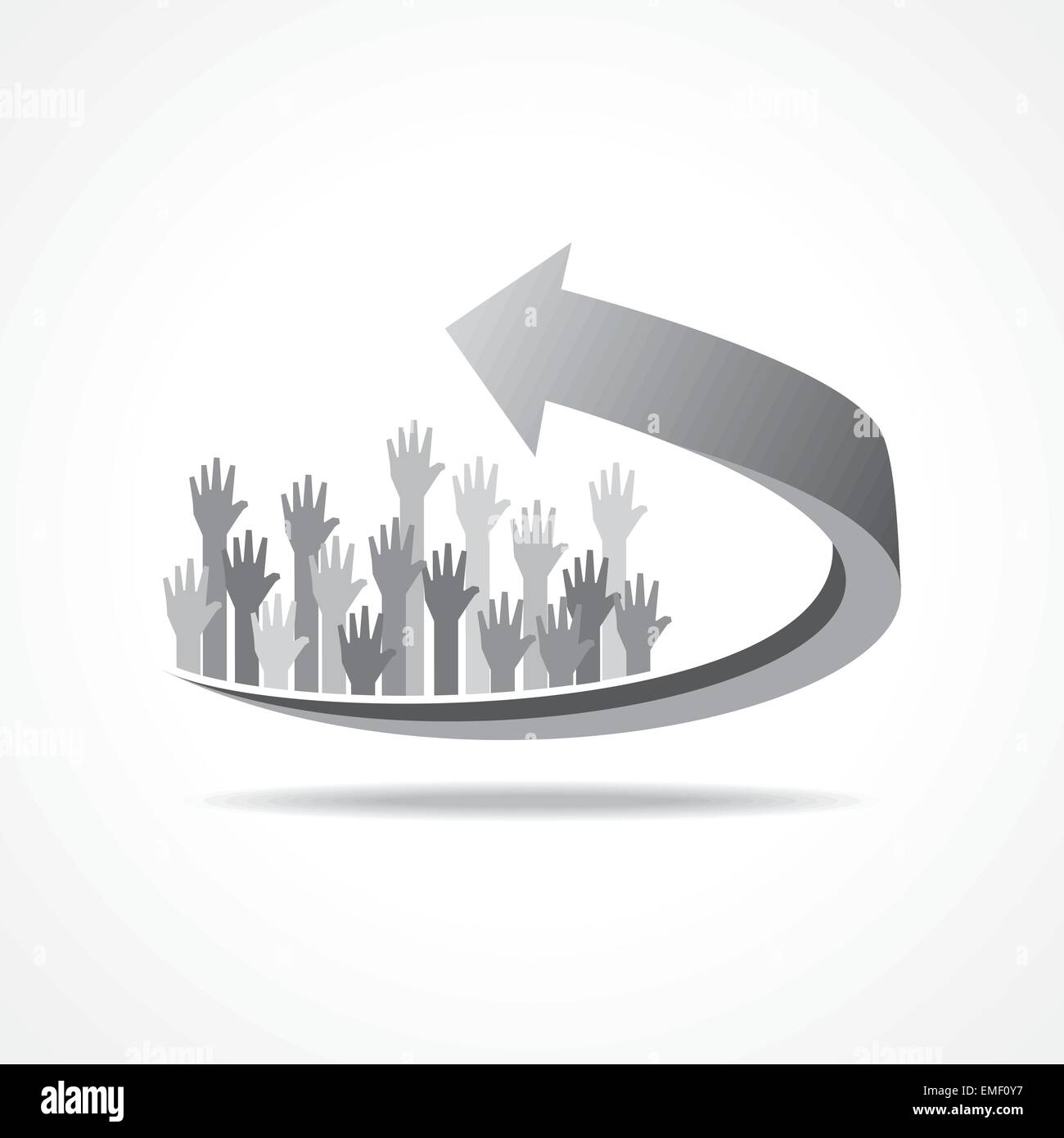 Hand business growth market Stock Vector Images - Alamy