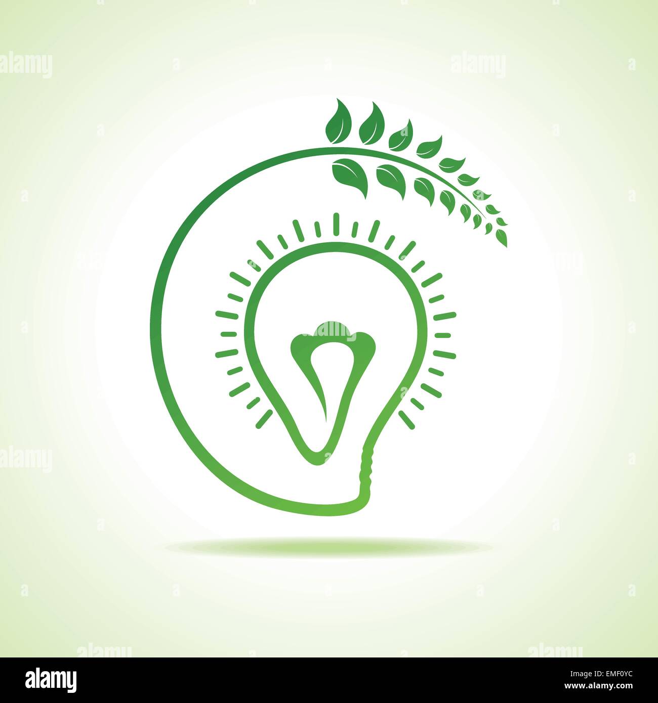 Vector Illustration of Eco bulb design Stock Vector Image & Art - Alamy