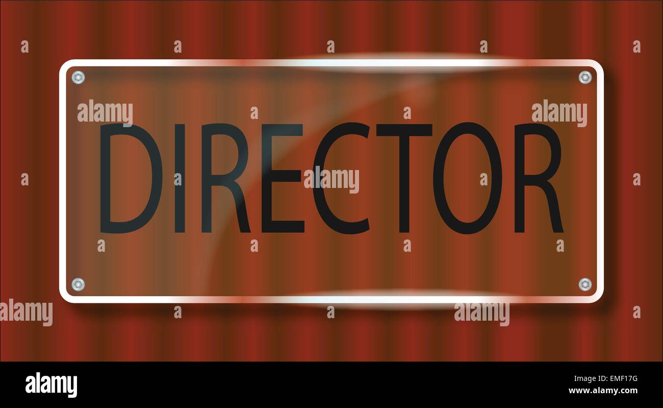Director Door Plaque Stock Vector Image & Art - Alamy