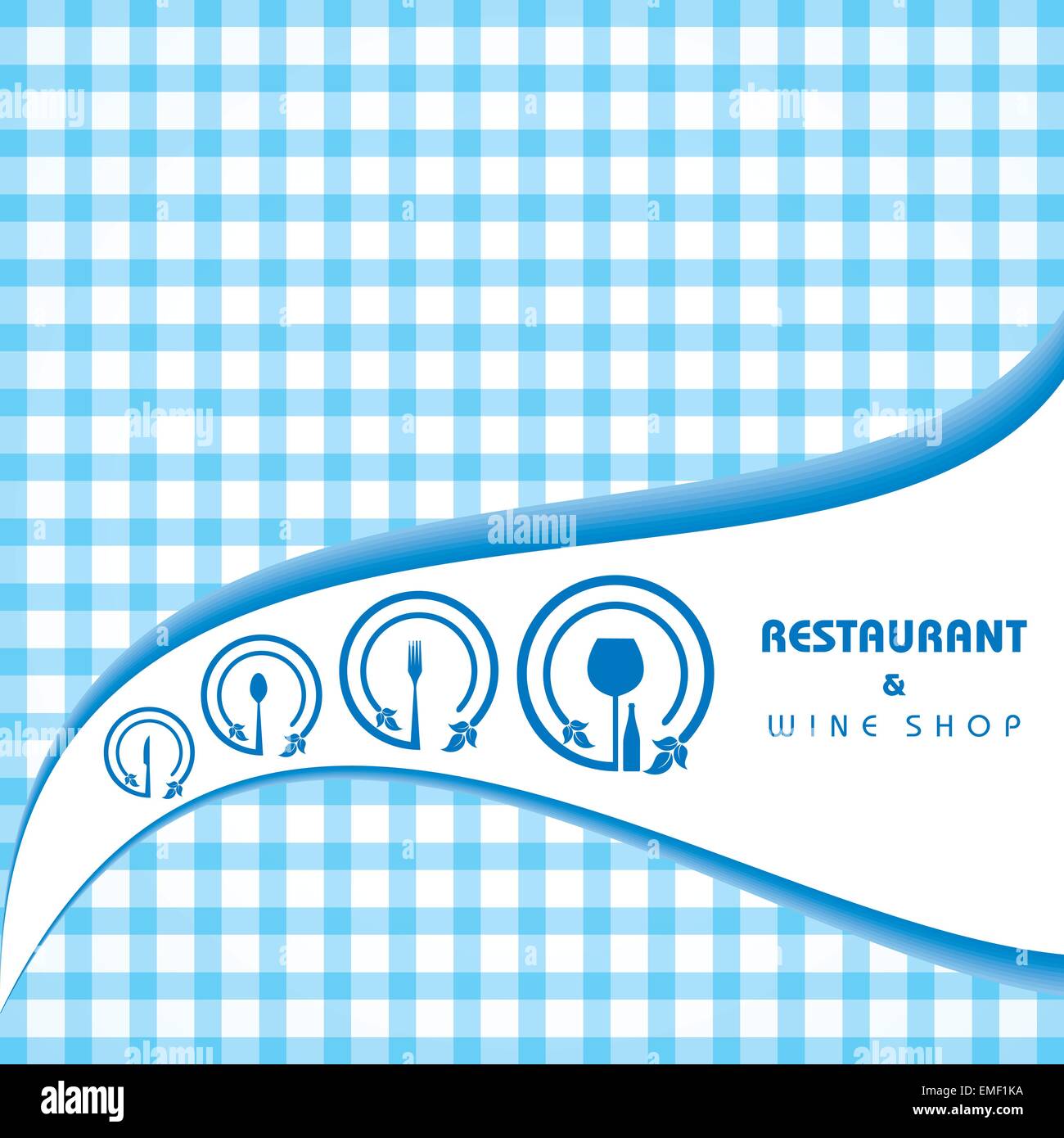 Template for menu card with cutlery. Vector Illustration Stock Vector ...