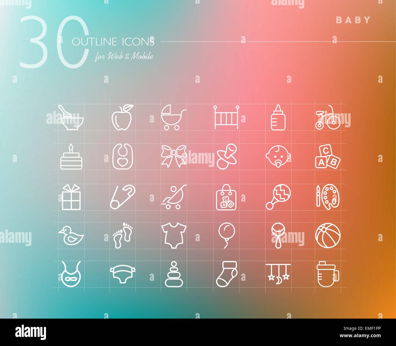 Baby outline icons set Stock Vector Image & Art - Alamy