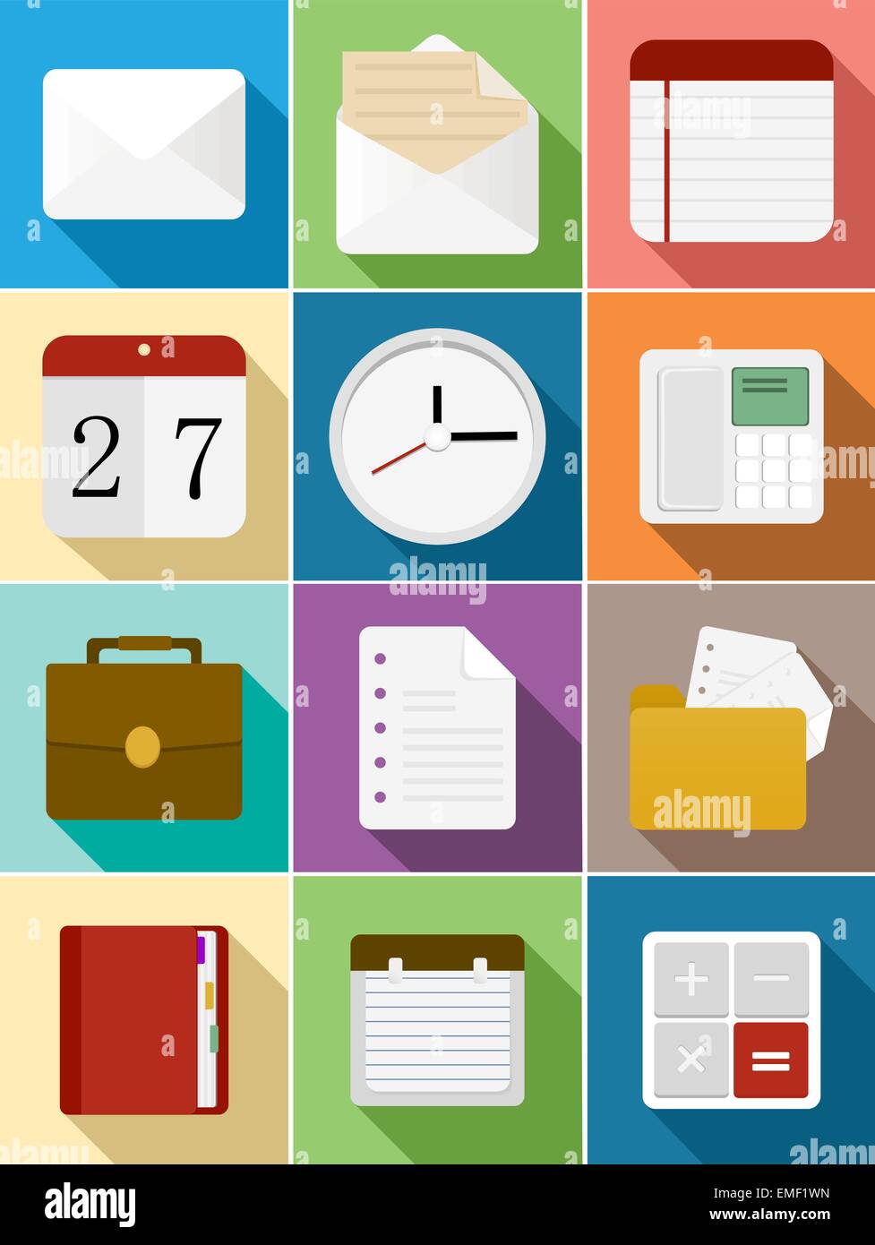 Business flat icons set design Stock Vector Image & Art - Alamy