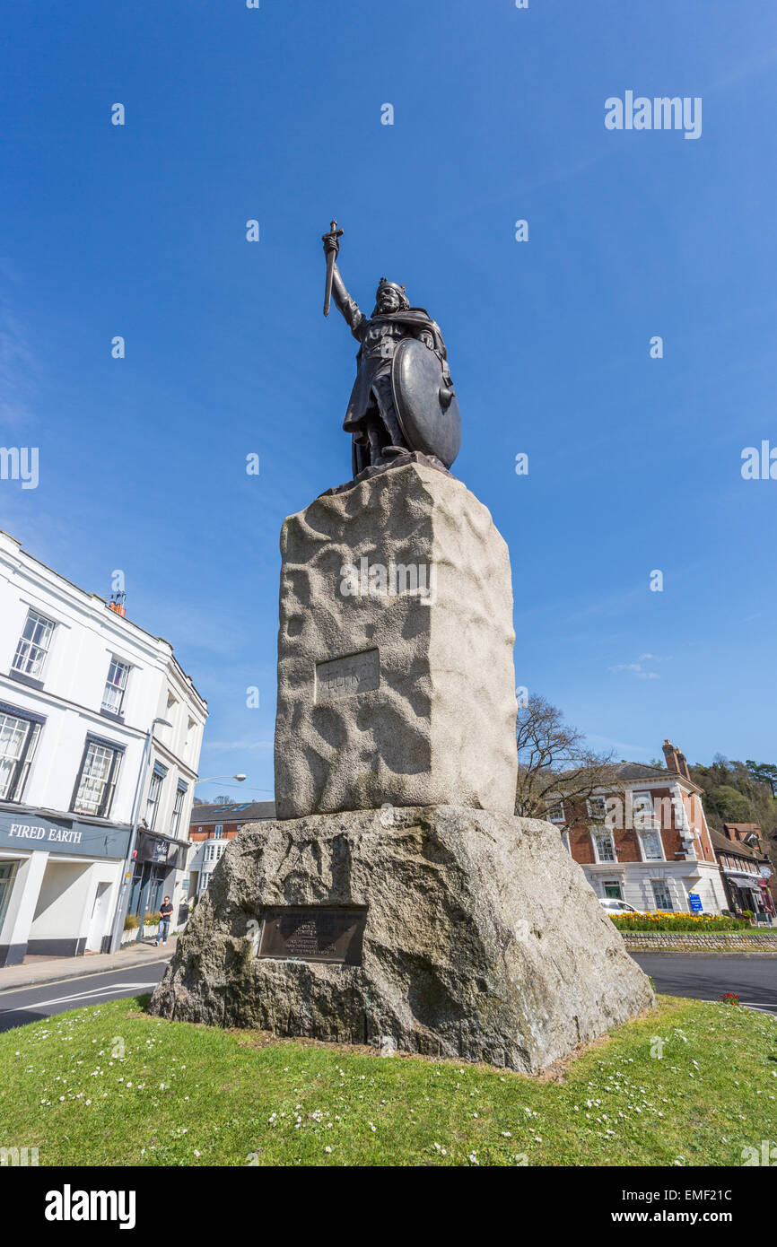 Statue of King Alfred the Great, Anglo-Saxon king of Wessex, in High ...