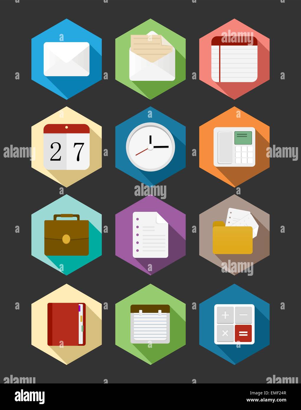 Business flat icons design set Stock Vector Image & Art - Alamy