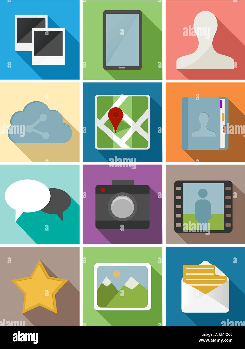 Web flat icons set design Stock Vector Image & Art - Alamy