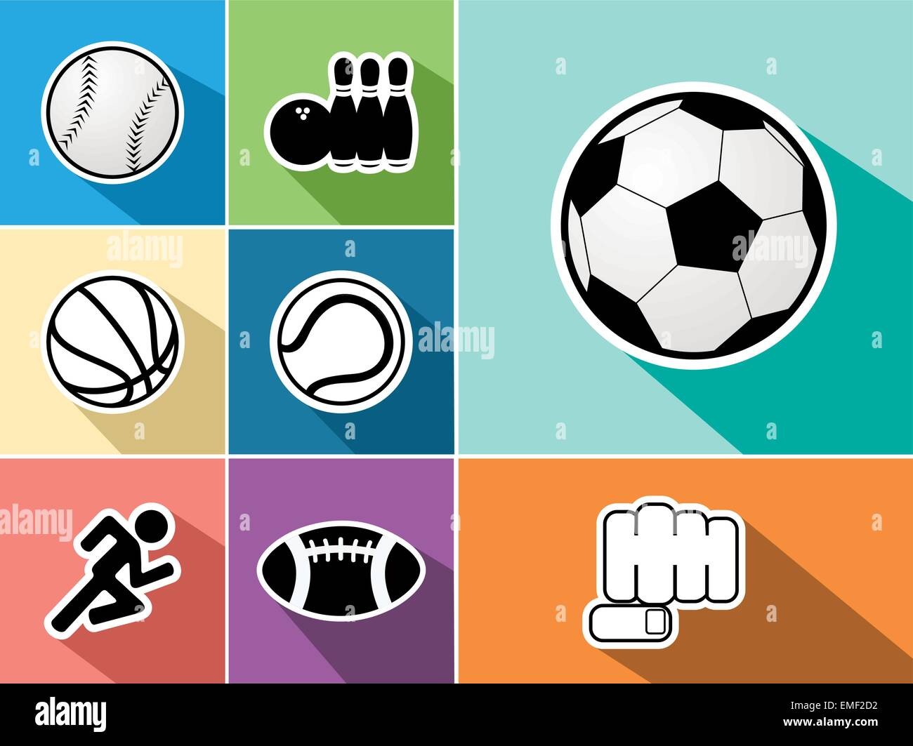 Sports icons set flat illustration Stock Vector Image & Art - Alamy