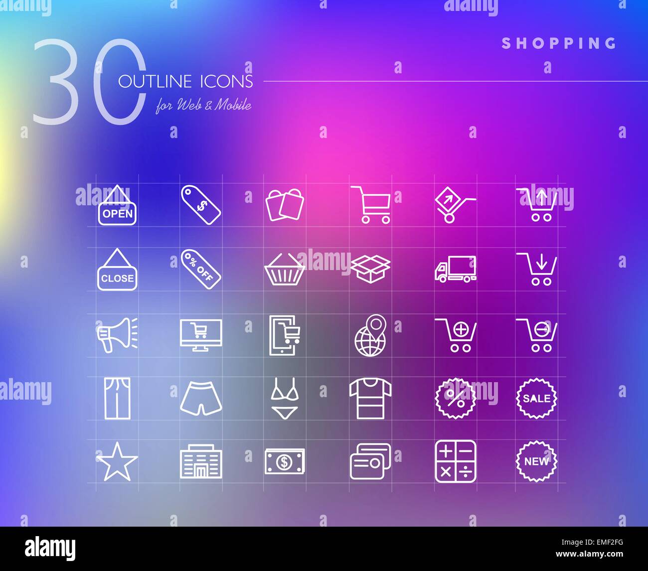 Sale shop icon outline hi-res stock photography and images - Alamy