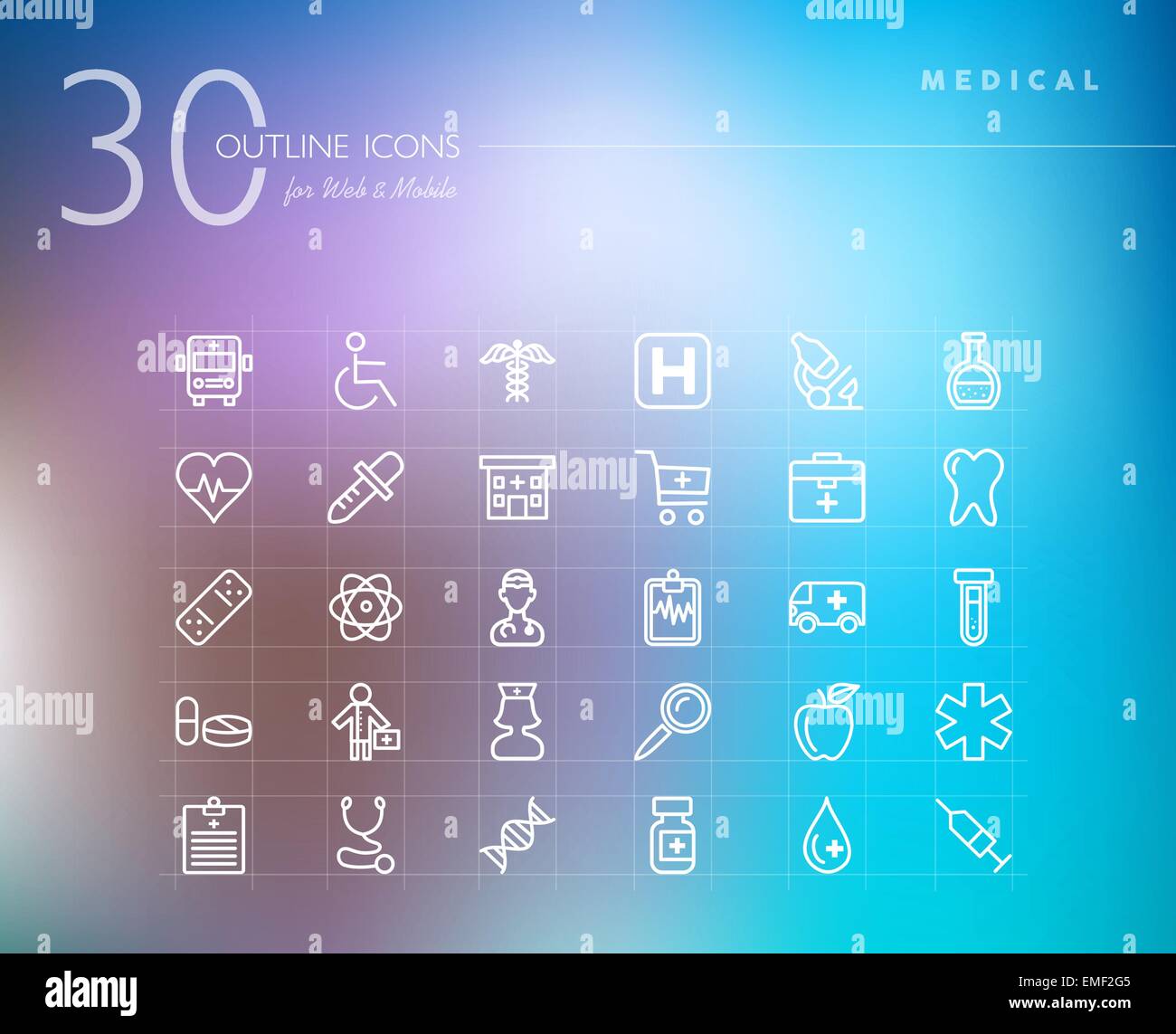 Medical medicine icon set Stock Vector Images - Alamy