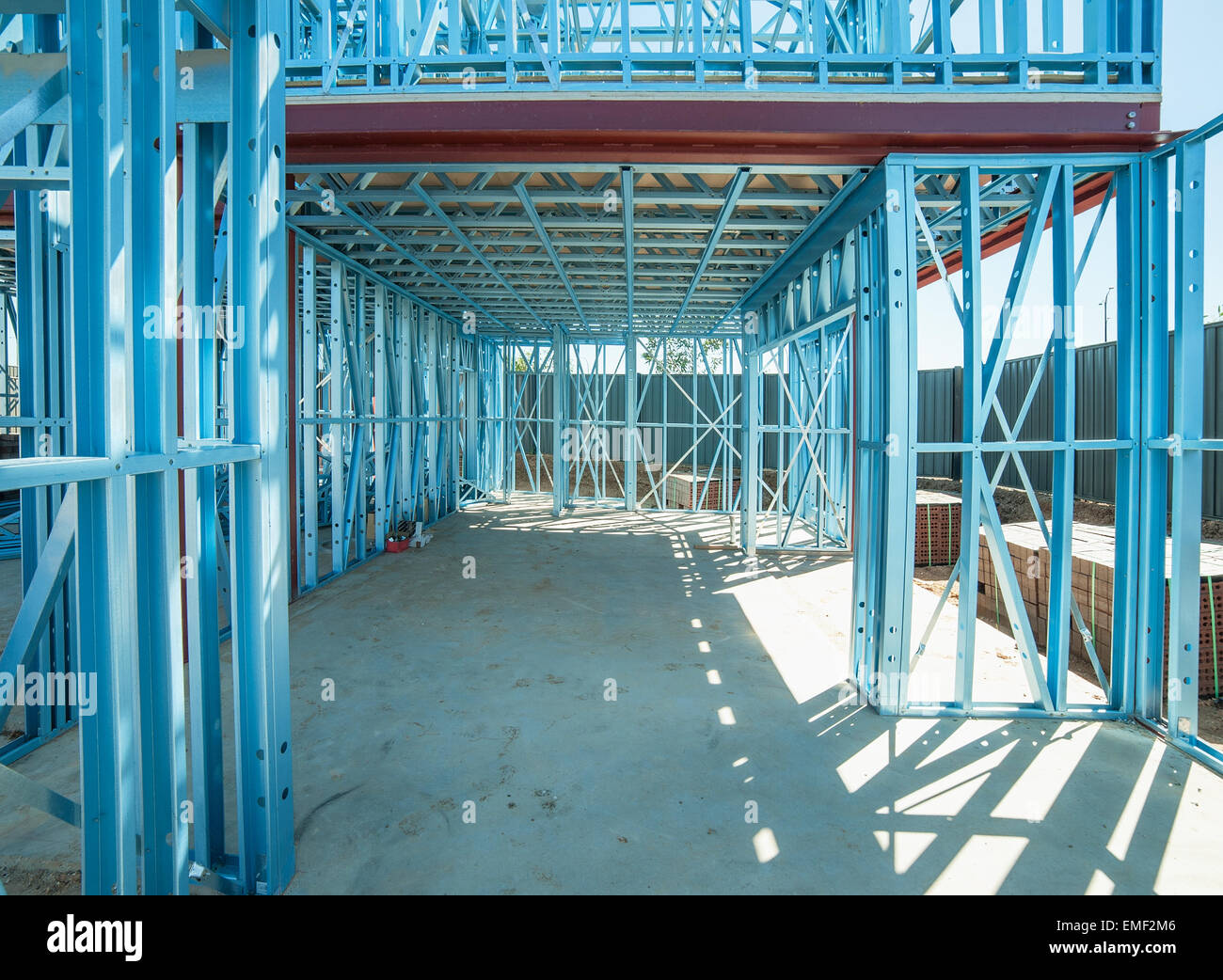 New home under construction using steel frames Stock Photo - Alamy