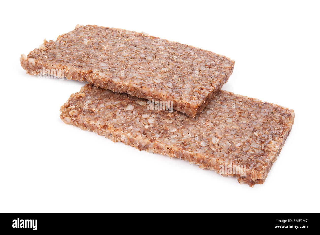 Real German whole grain rye bread slices isolated on white Stock Photo ...