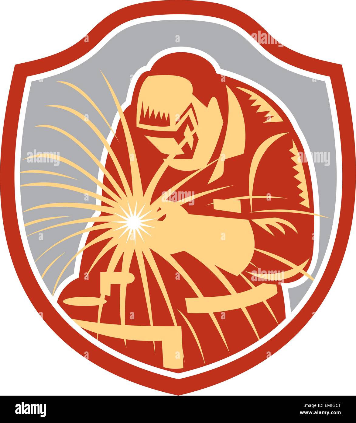 Welder welding Stock Vector Images - Alamy