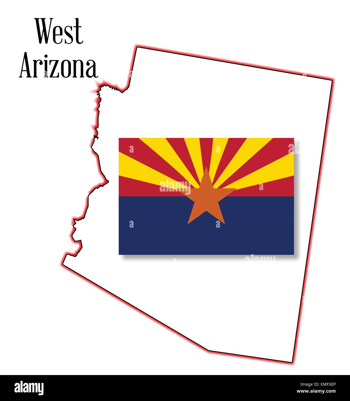 American west map hi-res stock photography and images - Alamy