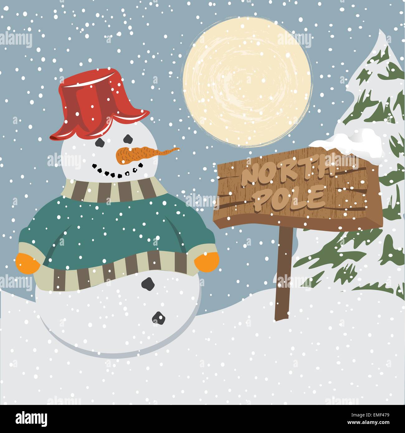 Christmas poster white snowman Stock Vector Images - Alamy