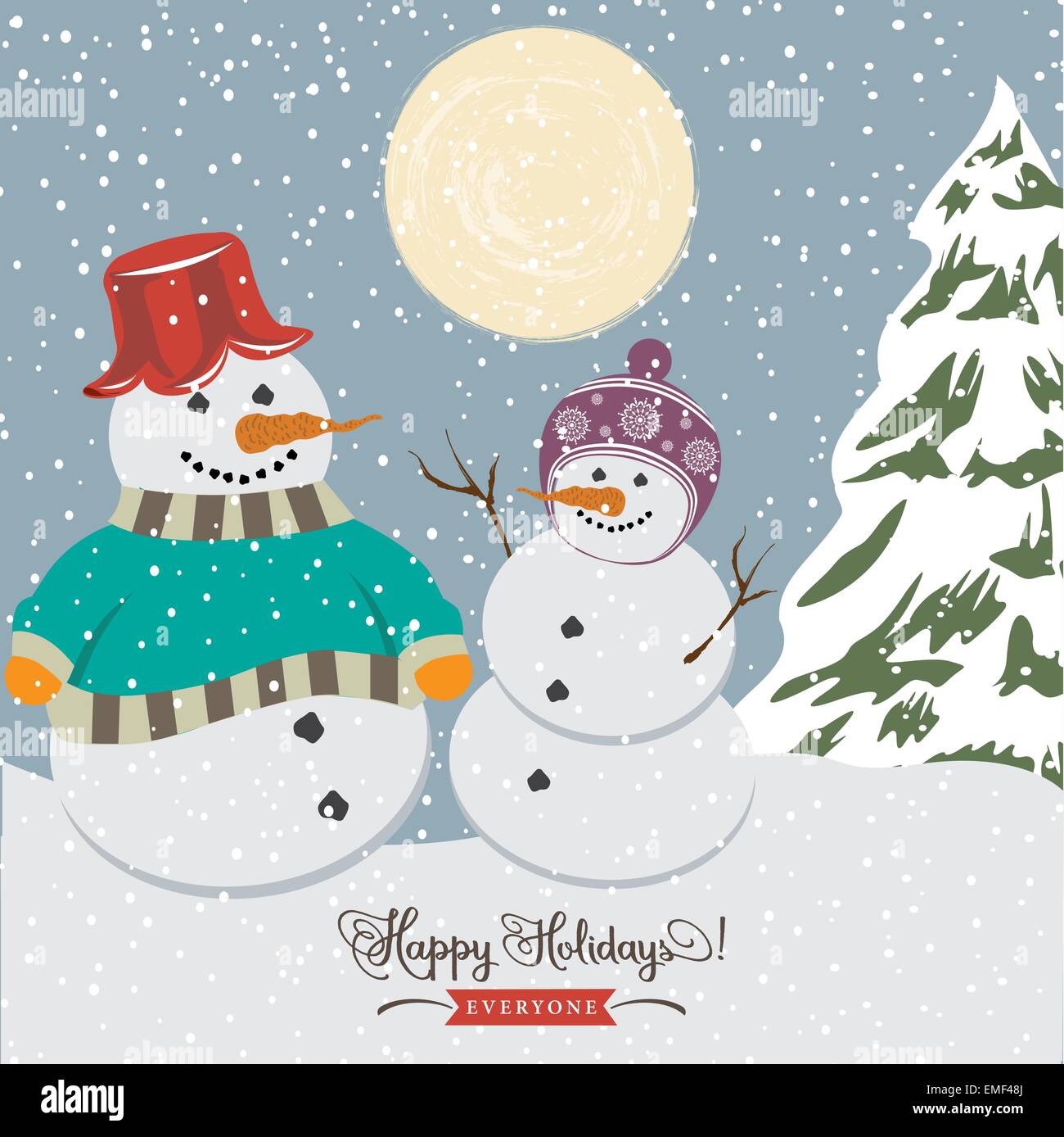 Christmas poster white snowman Stock Vector Images - Alamy