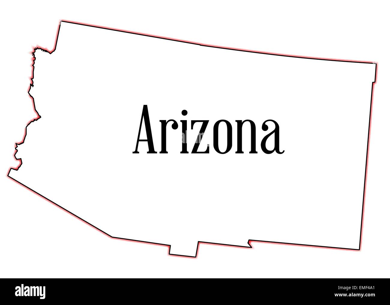 Arizona map outline Stock Vector Images - Alamy