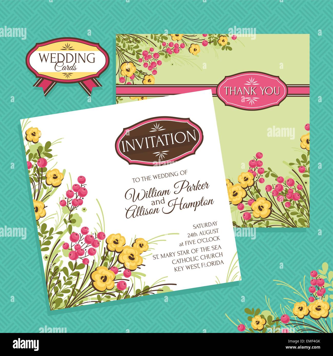 Traditional wedding ceremony floral Stock Vector Images - Alamy