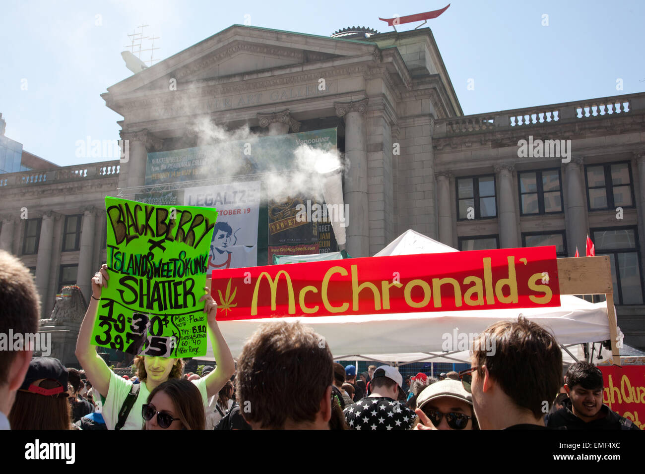 Vendors at the 420 Vancouver Festival in British Columbia, Canada Stock ...