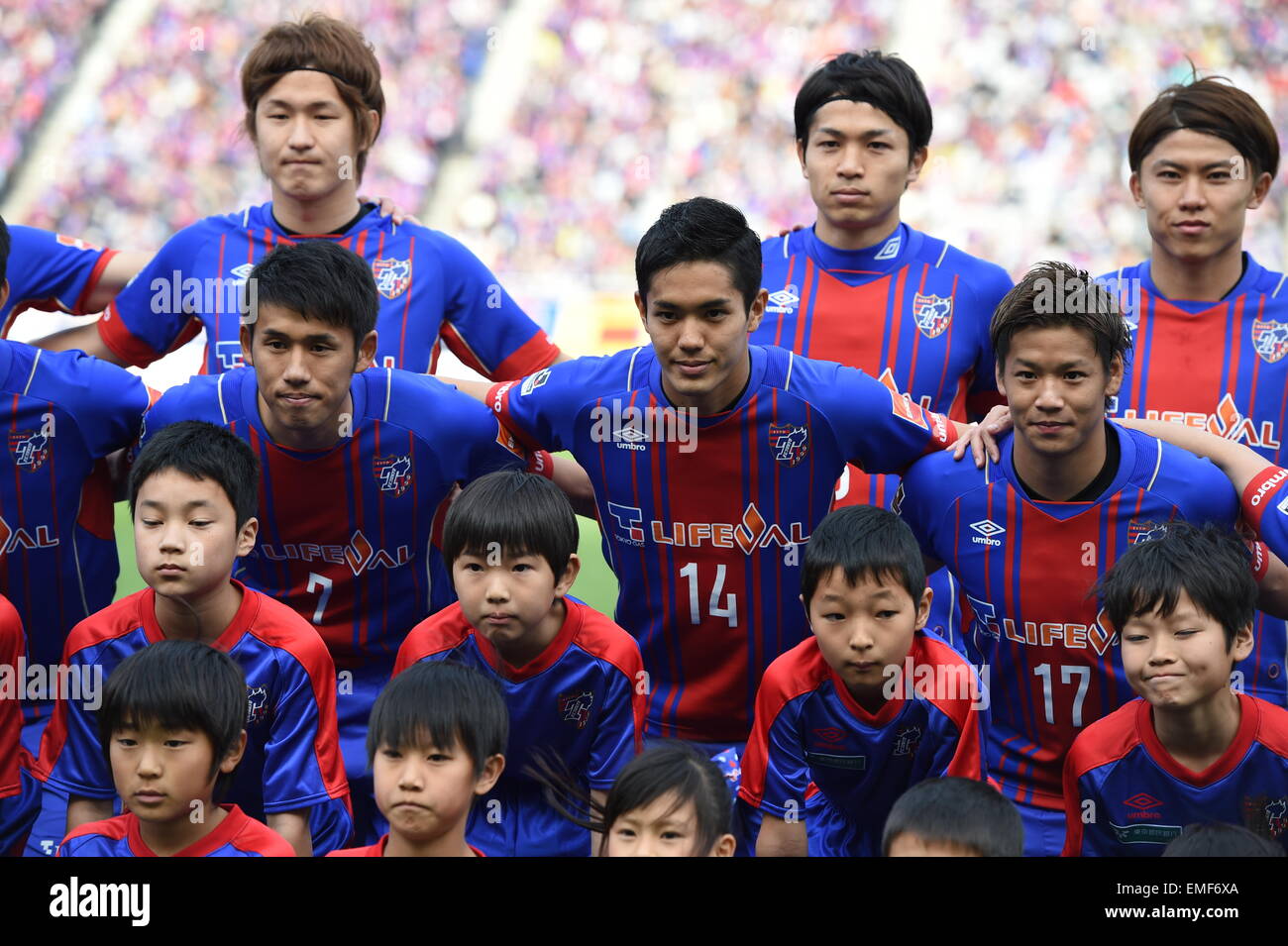 FCFC Tokyo team group line-up, APRIL 18, 2015 - Football /Soccer : (Top ...