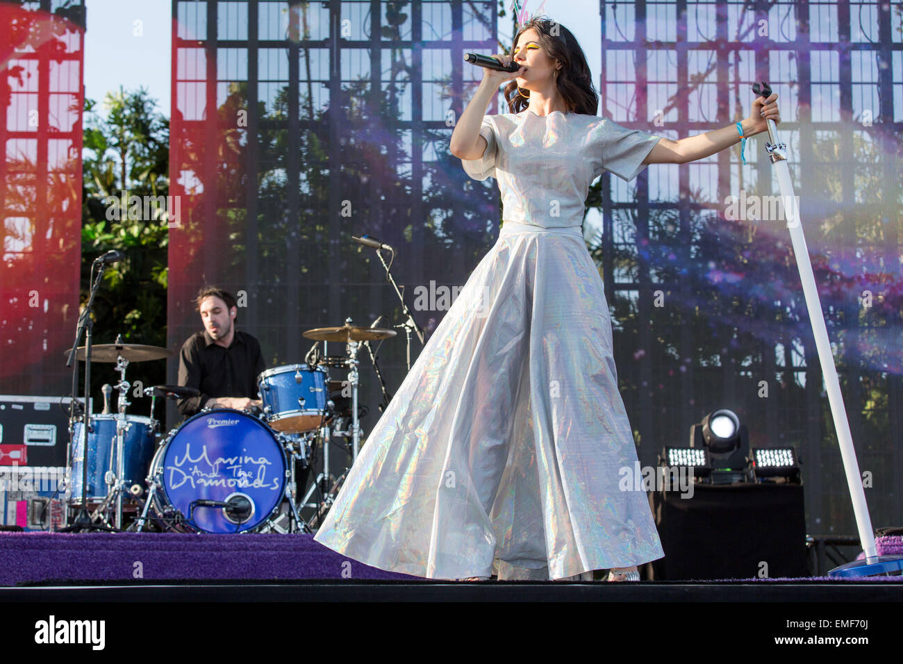 Indio, California, USA. 19th Apr, 2015. Singer MARINA LAMBRINI ...