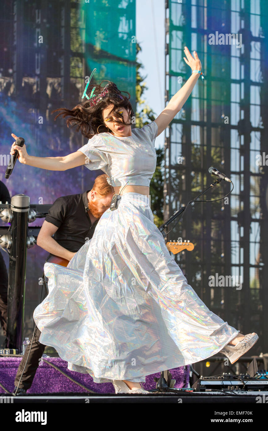 Indio, California, USA. 19th Apr, 2015. Singer MARINA LAMBRINI ...
