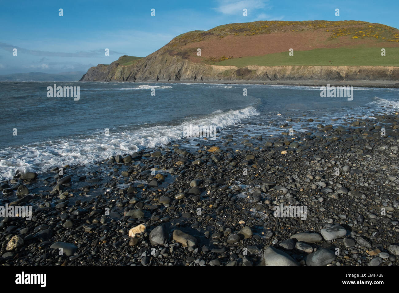 Sarn Cynfelin at Wallog village, north of Aberystwyth Cardigan Bay ...