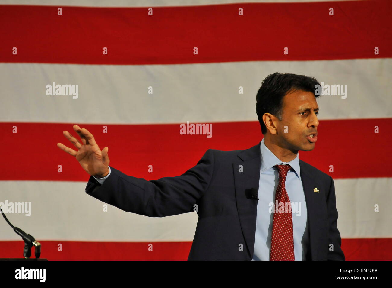 Nashua, New Hampshire, USA, 18th April, 2015. Louisiana Governor Bobby ...