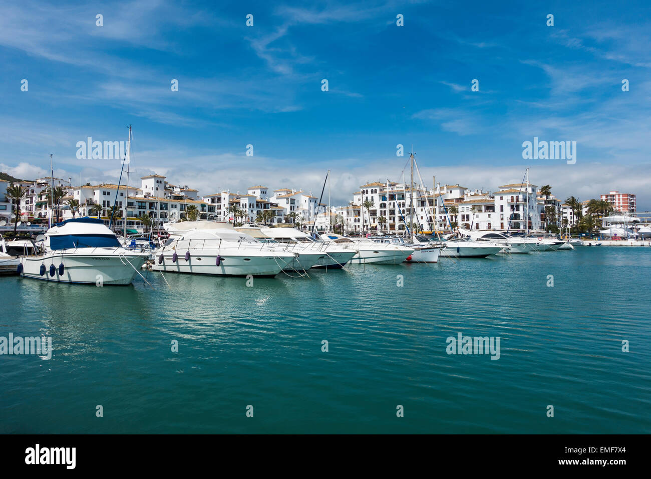 The Harbour Port Puerto de la Duquesa Costa del Sol Spain Stock Photo ...