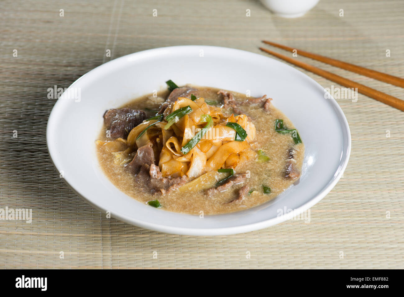 wat tan hor, popular cantonese fried noodle in south east asia Stock ...