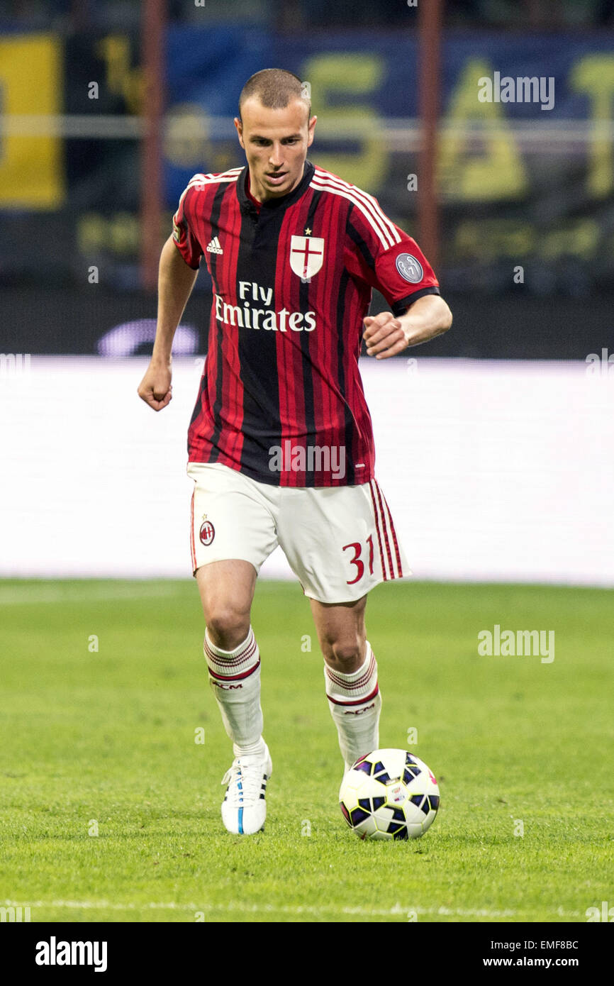 Milan, Italy. 19th Apr, 2015. Luca Antonelli (Milan) Football/Soccer ...
