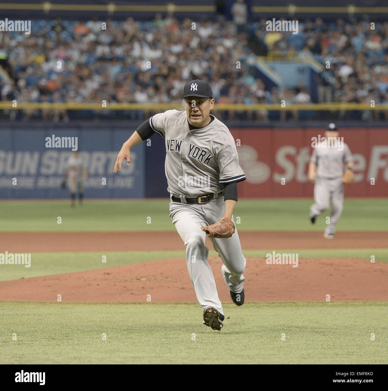 St. Petersburg, Florida, USA. 18th Apr, 2015. Masahiro Tanaka (Yankees) MLB : Pitcher Masahiro ...