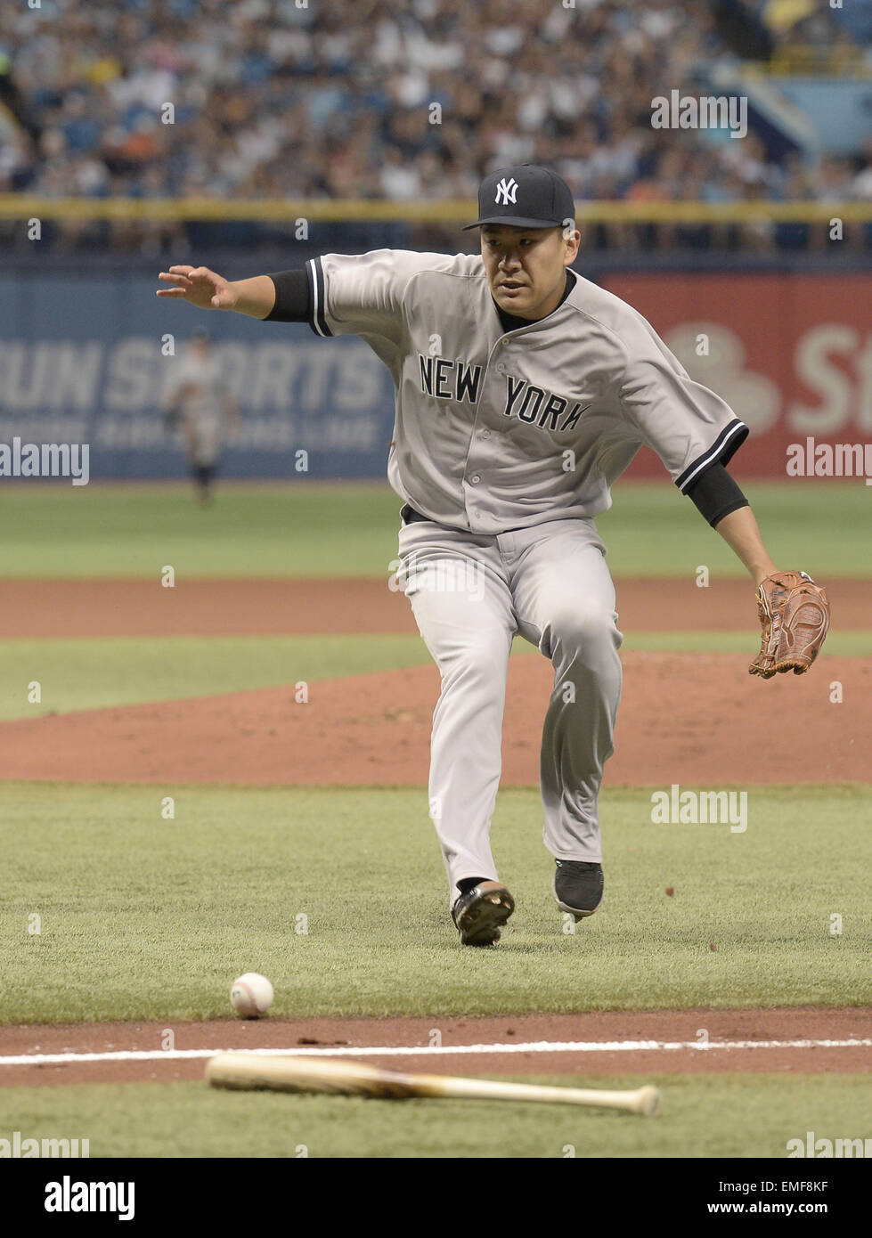 St. Petersburg, Florida, USA. 18th Apr, 2015. Masahiro Tanaka (Yankees) MLB : Pitcher Masahiro ...