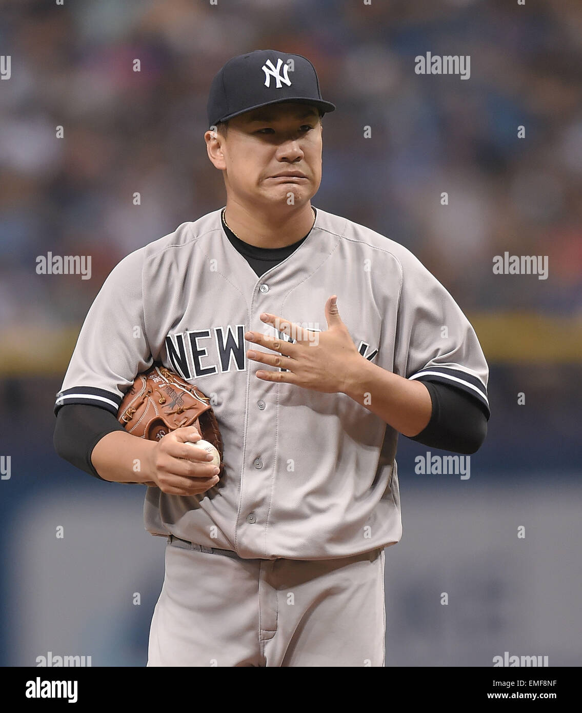 St. Petersburg, Florida, USA. 18th Apr, 2015. Masahiro Tanaka (Yankees) MLB : Pitcher Masahiro ...