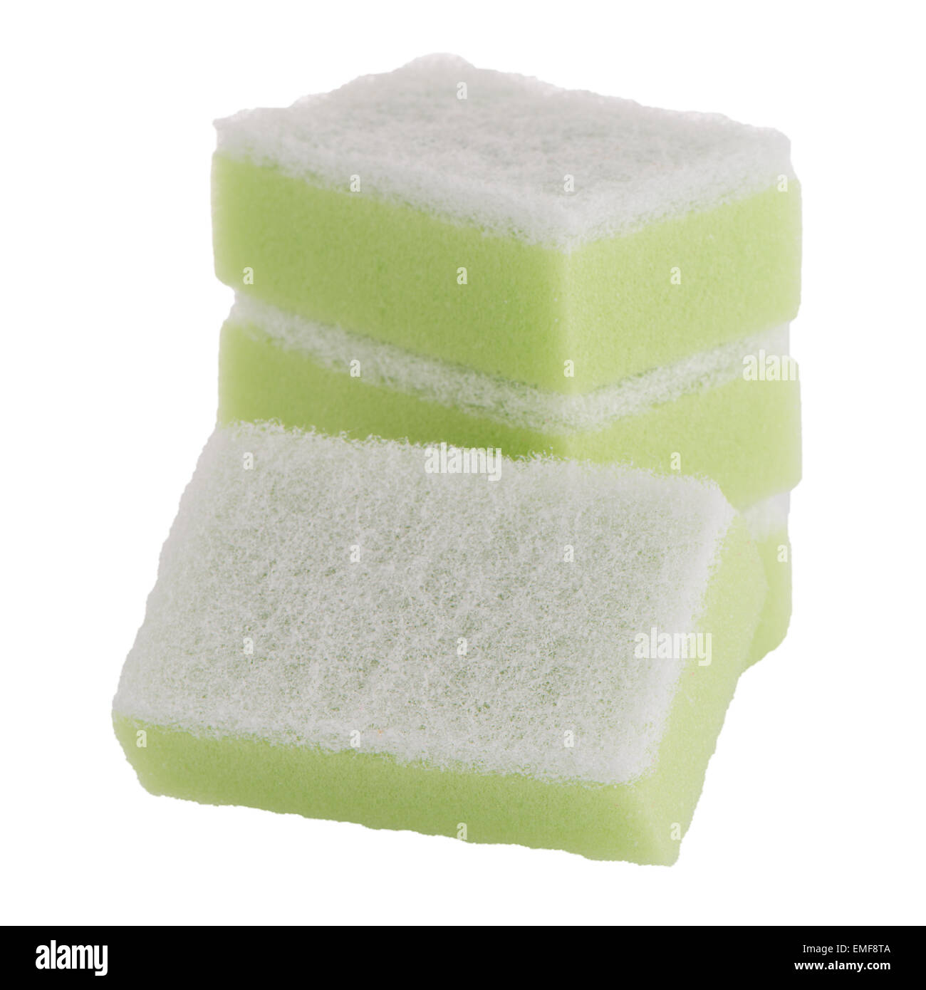 Kitchen sponges isolated over white background Stock Photo - Alamy