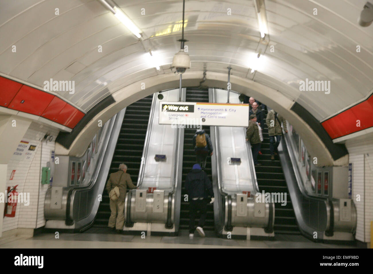 Escalators, Liverpool Street Station, London, Underground, England, UK ...