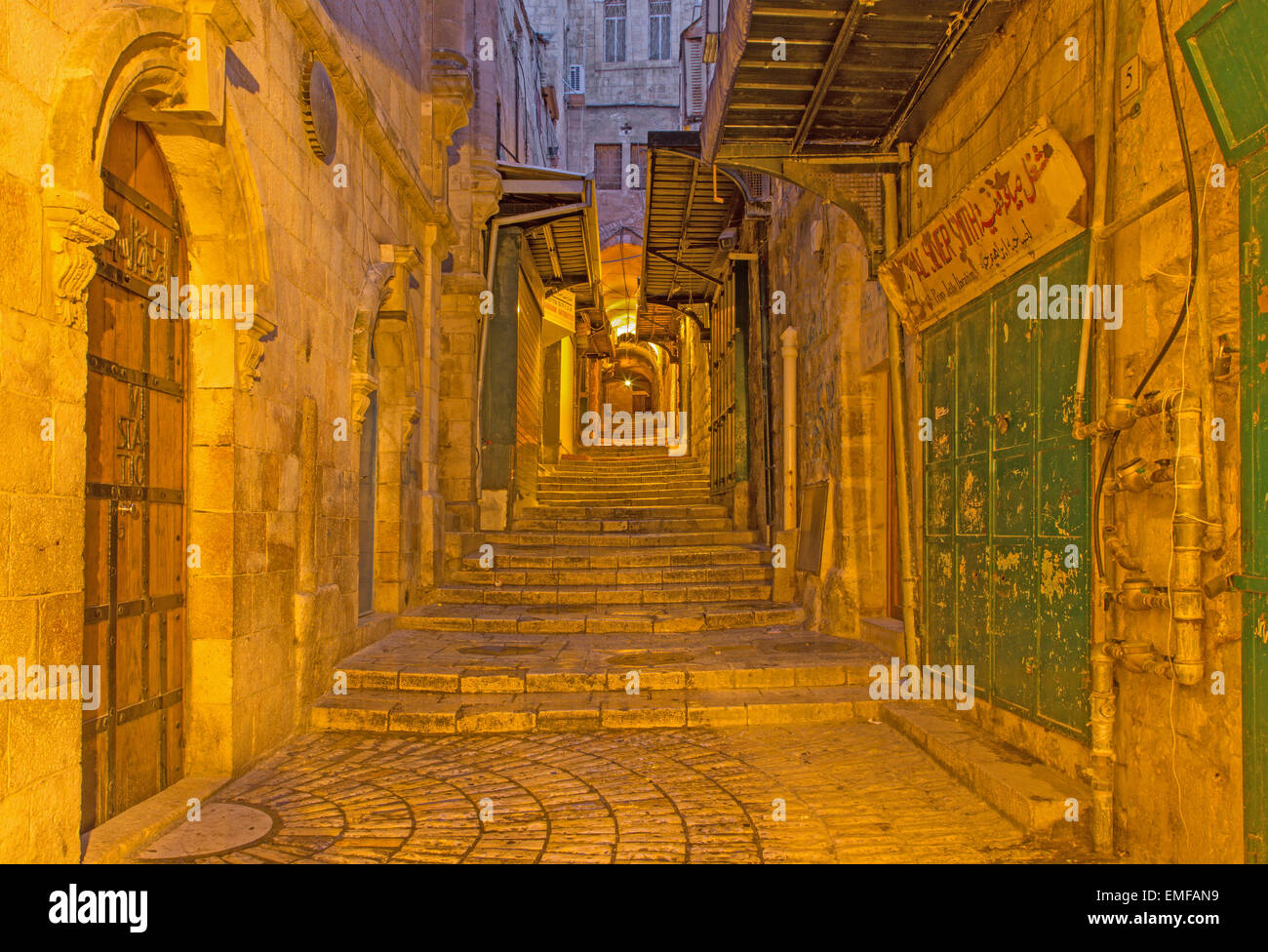Jerusalem - morning market street in old town Stock Photo - Alamy