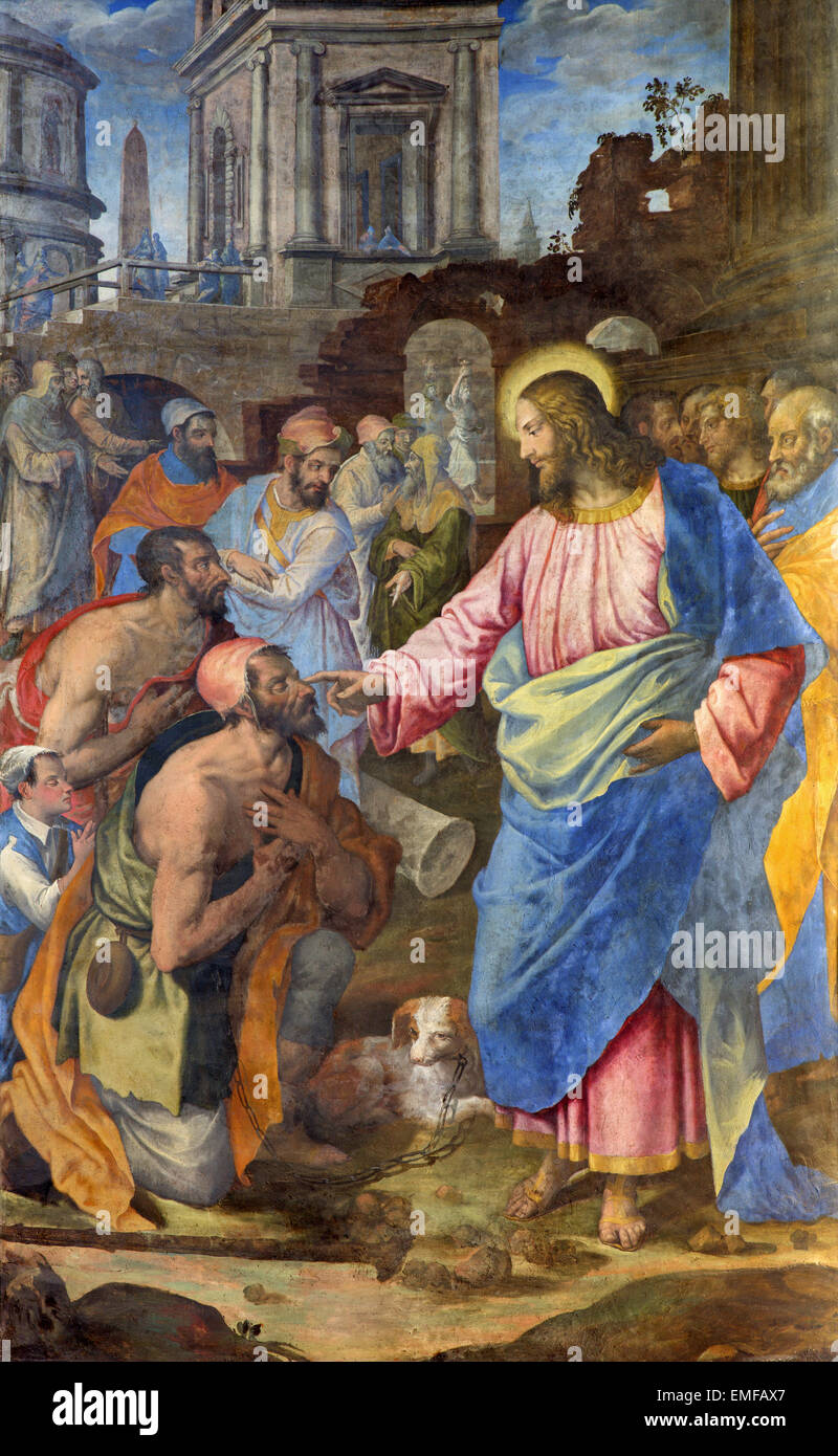 Jesus healing paralysed man hi-res stock photography and images - Alamy