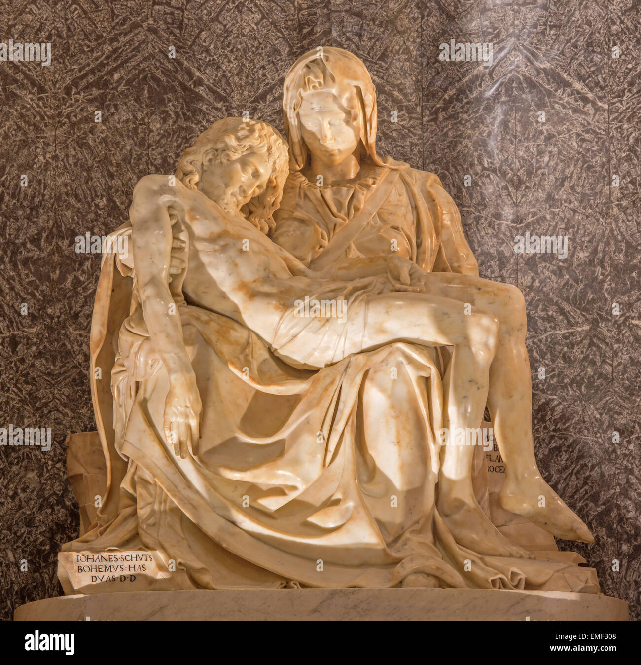ROME, ITALY - MARCH 27, 2015: The statue of Pieta in church Santa Maria ...