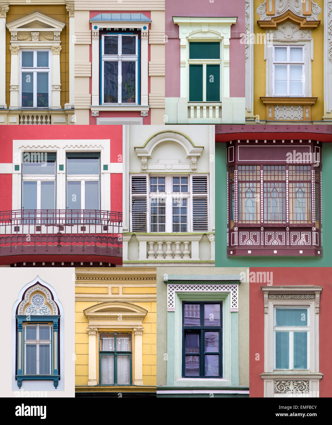 Windows from Timisoara, Romania Stock Photo - Alamy