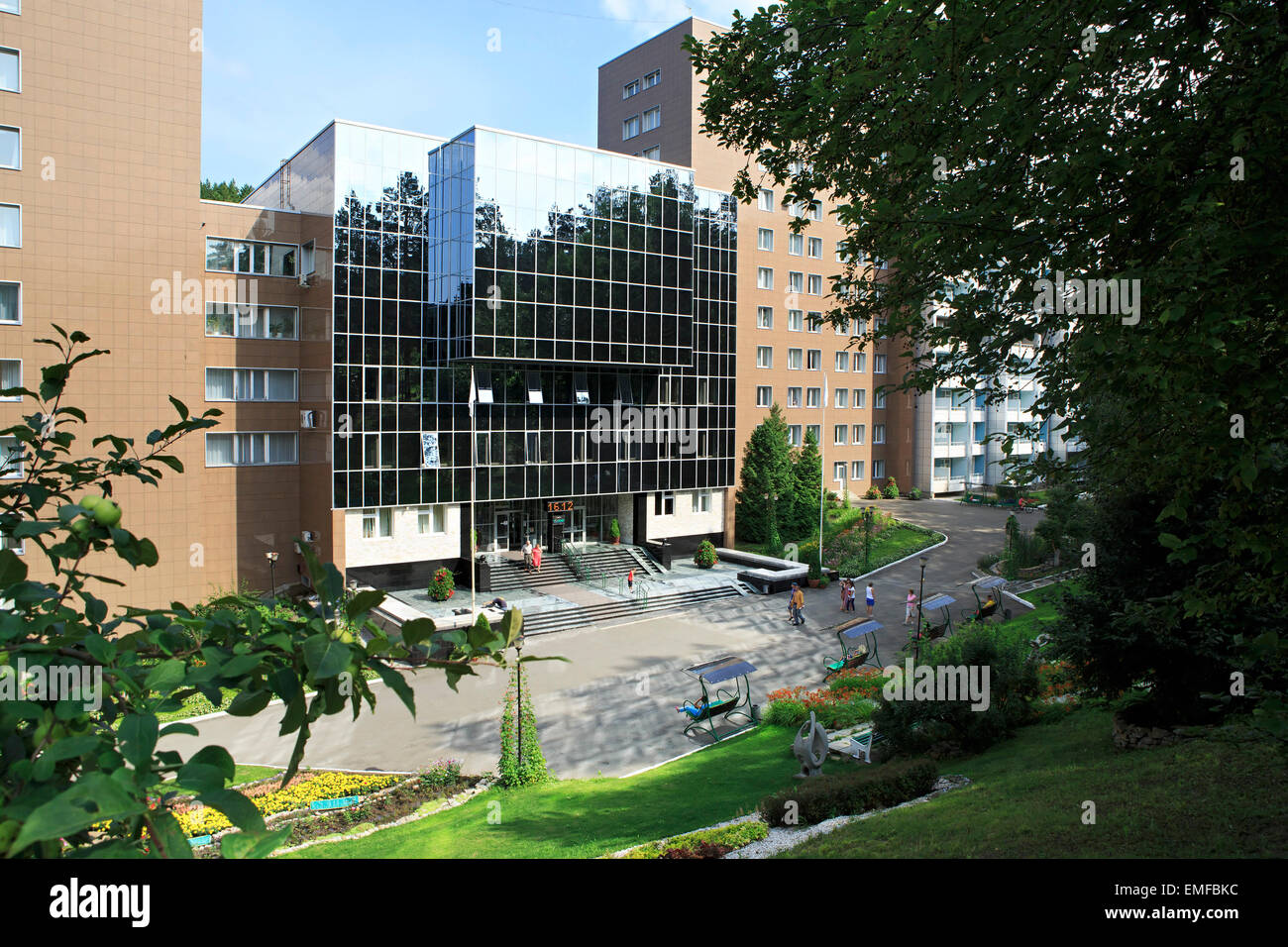 Sanatorium Russia in the resort Belokuriha Stock Photo - Alamy