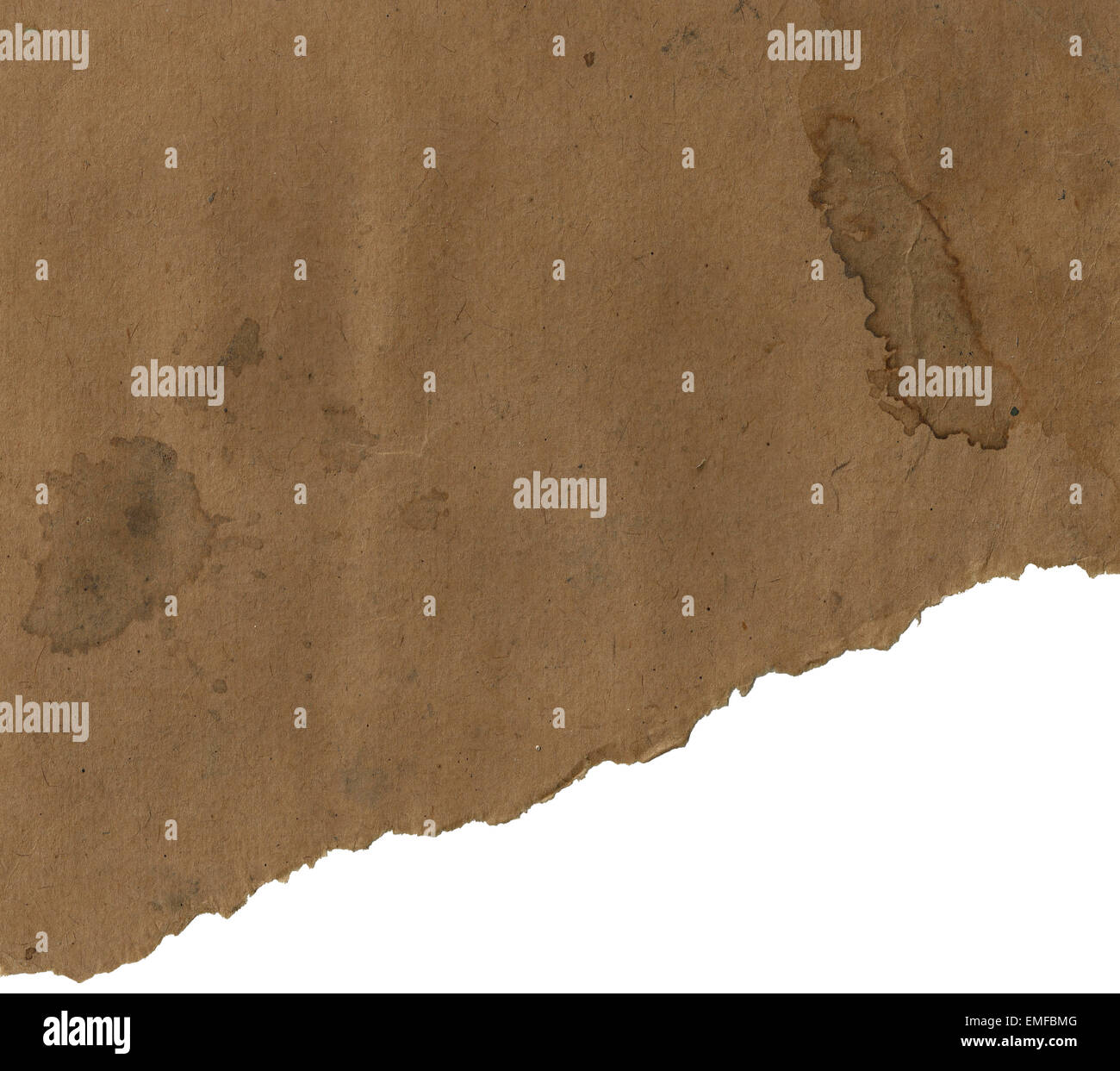 Old brown dirty torn paper. Old, dirty cardboard. Fragments for design ...