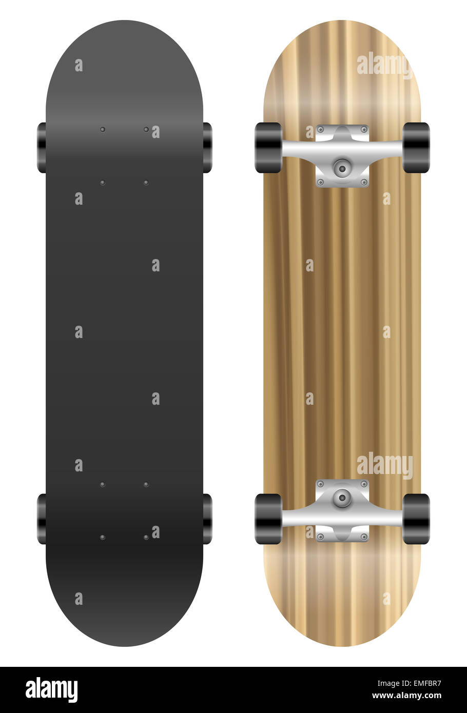 Skateboard on a white background. Vector illustration Stock Photo - Alamy