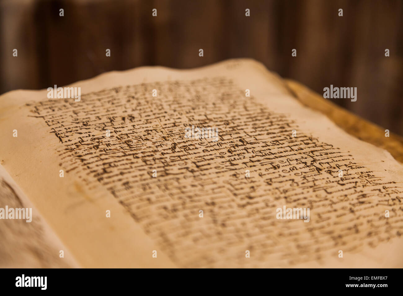 Detail of an old Spanish book, 300 years old Stock Photo - Alamy