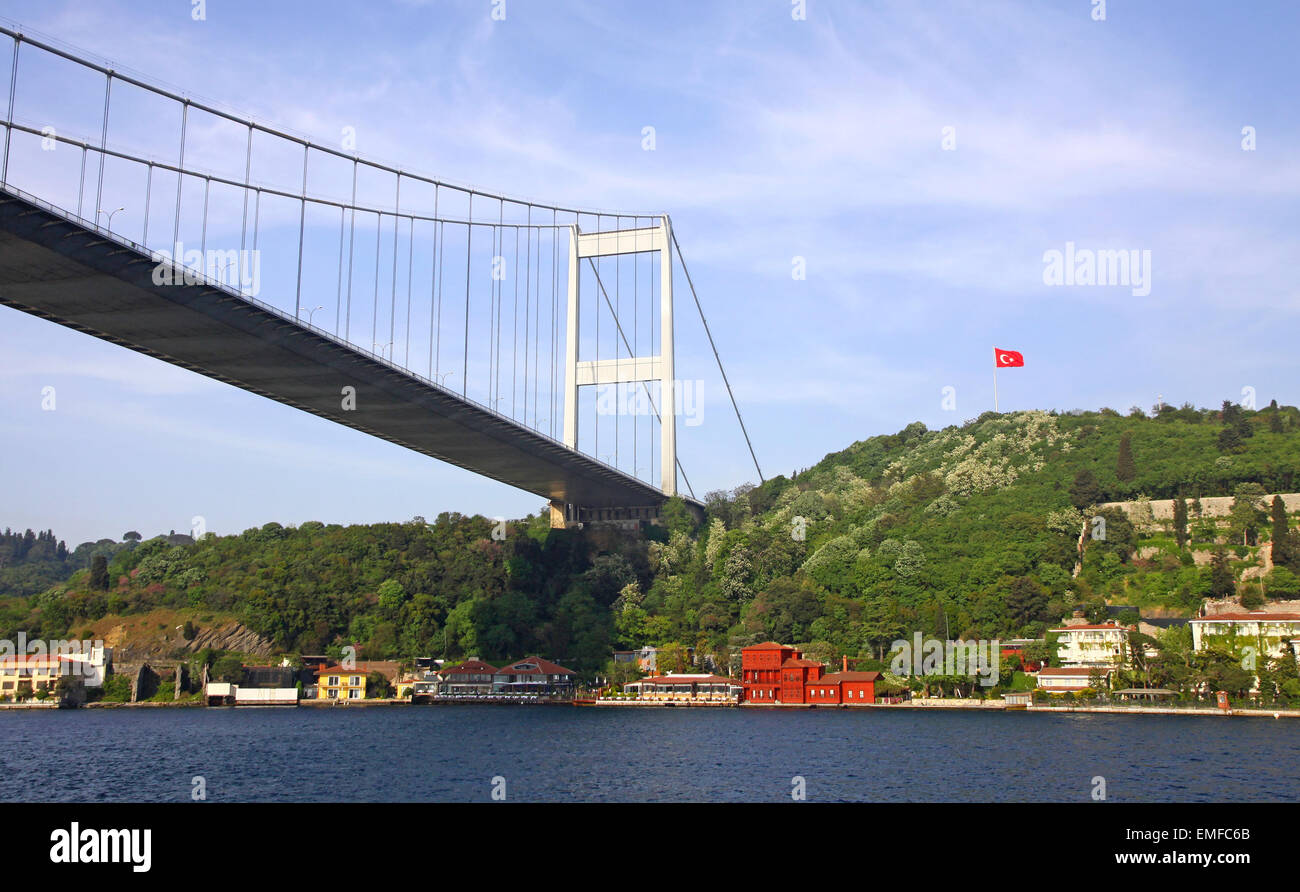 Fatih Sultan Mehmet Bridge (also called the Second Bosphorus Bridge ...